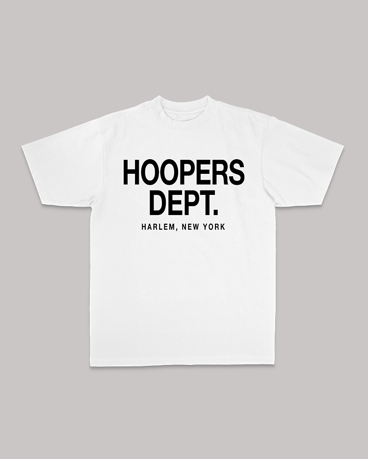 HOOPERS DEPT. HARLEM WHITE TEE – Crescendo